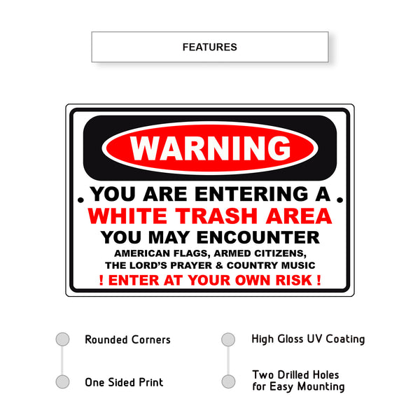 Warning Enter At Your Own Risk Aluminum Metal Sign - Sign Fever Warning Enter At Your Own Risk Aluminum Metal Sign - Sign Fever