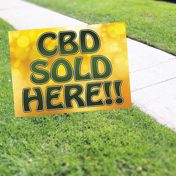 CBD Sold Here Coroplast Yard Sign - Sign Fever