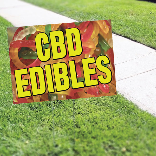 CBD Edibles Coroplast Printed Yard Sign - Sign Fever
