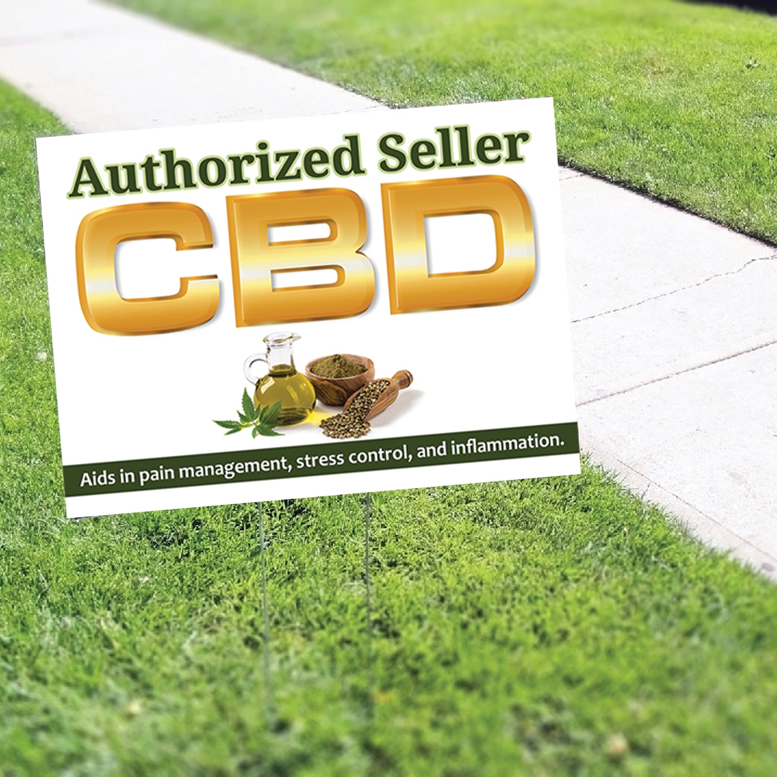 Authorize Seller CBD Coroplast Yard Sign – Sign Fever