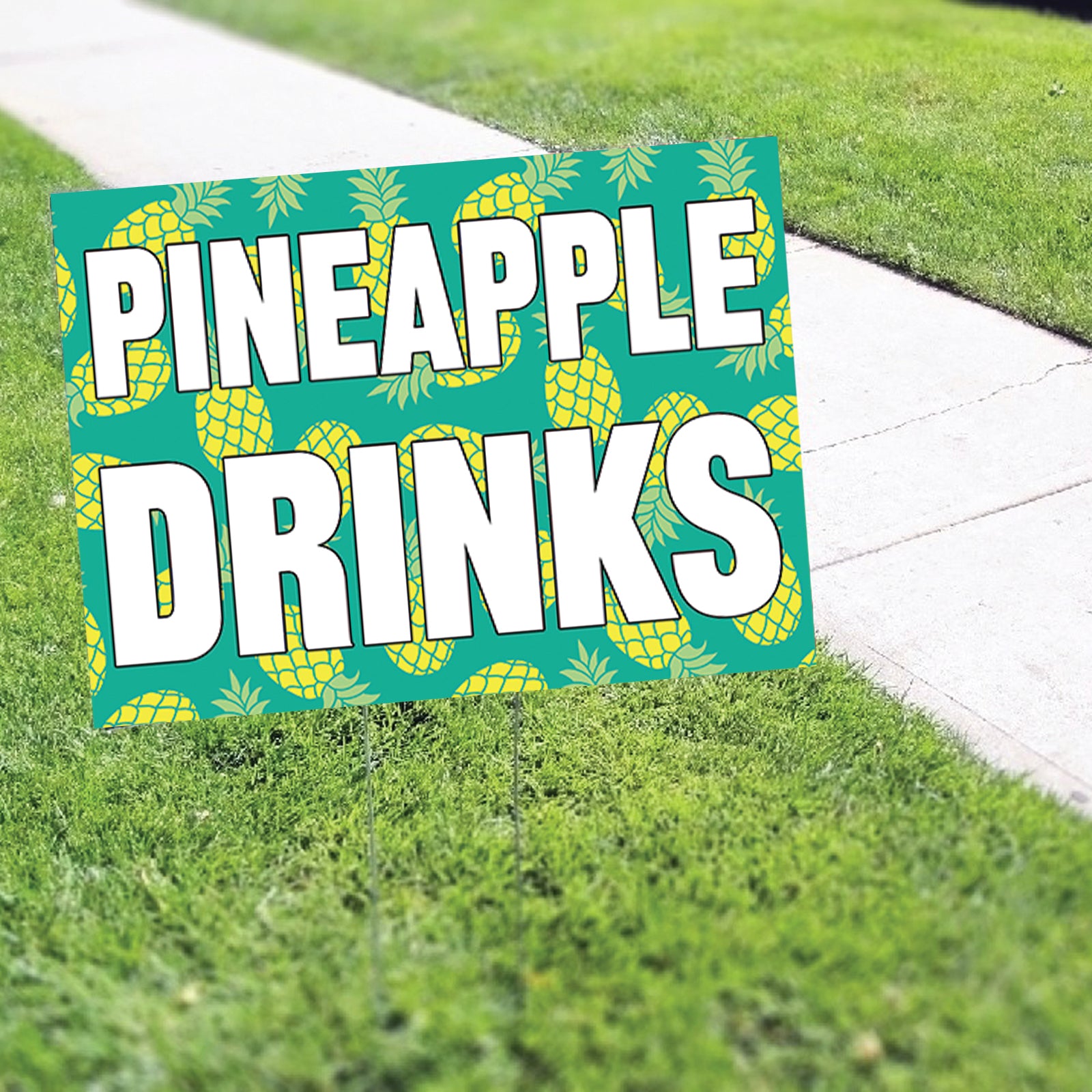 Pineapple Drinks Coroplast Yard Sign - Sign Fever