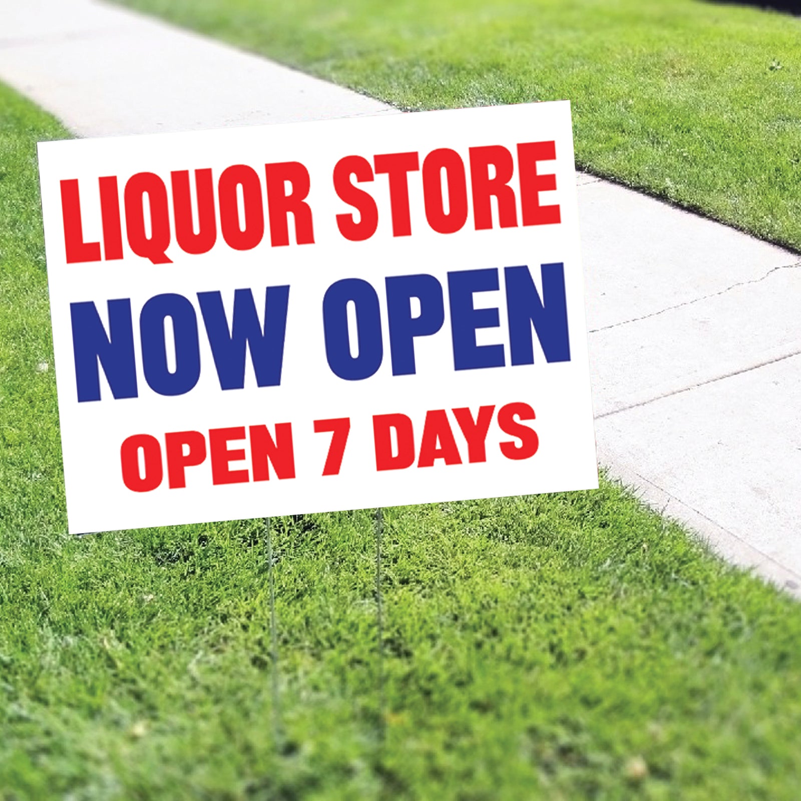 Liquor Store Now Open Coroplast Yard Sign - Sign Fever