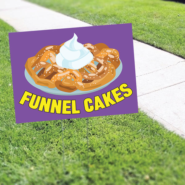 Funnel Cakes Coroplast Yard Sign - Sign Fever