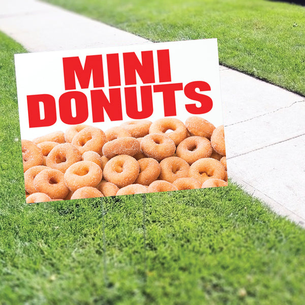 Mini Donuts Coroplast Yard Sign - Sign Fever