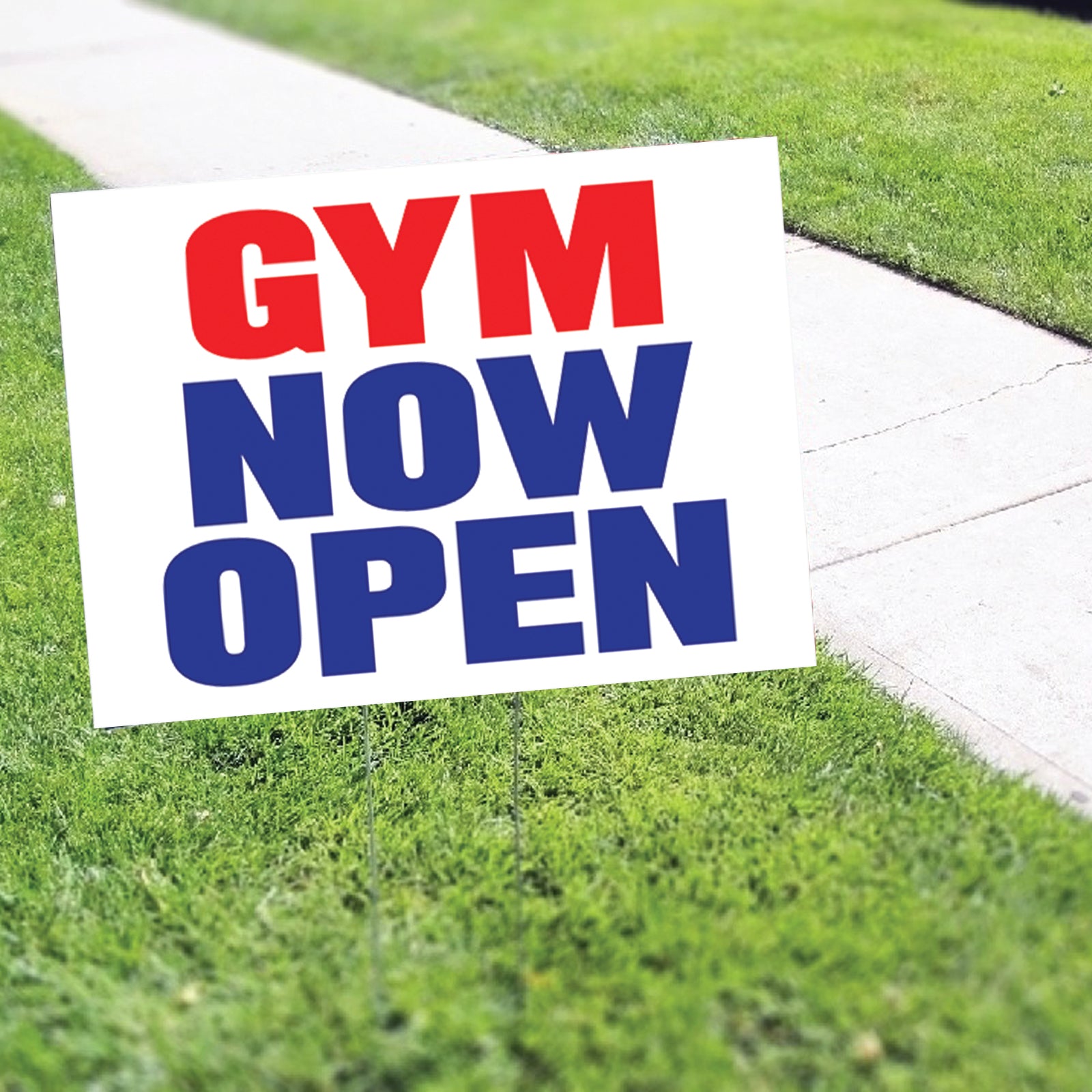 GYM Now Open Coroplast Yard Sign - Sign Fever