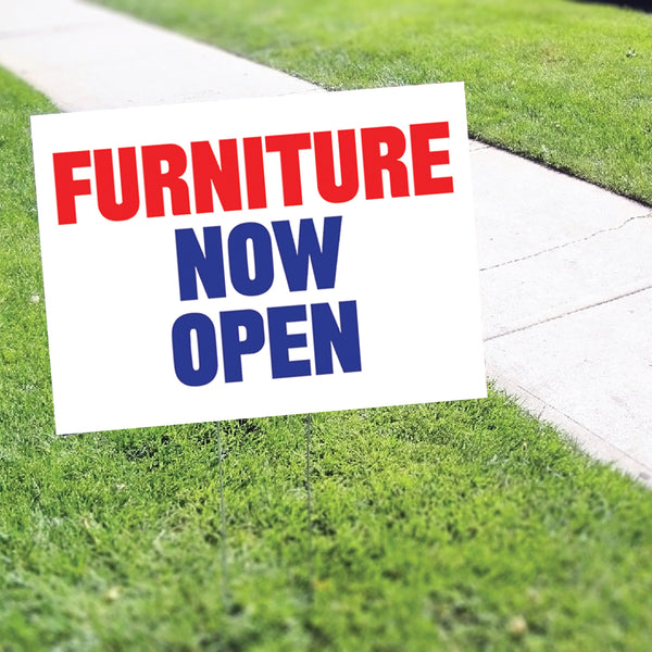 Furniture Now Open Coroplast Yard Sign - Sign Fever