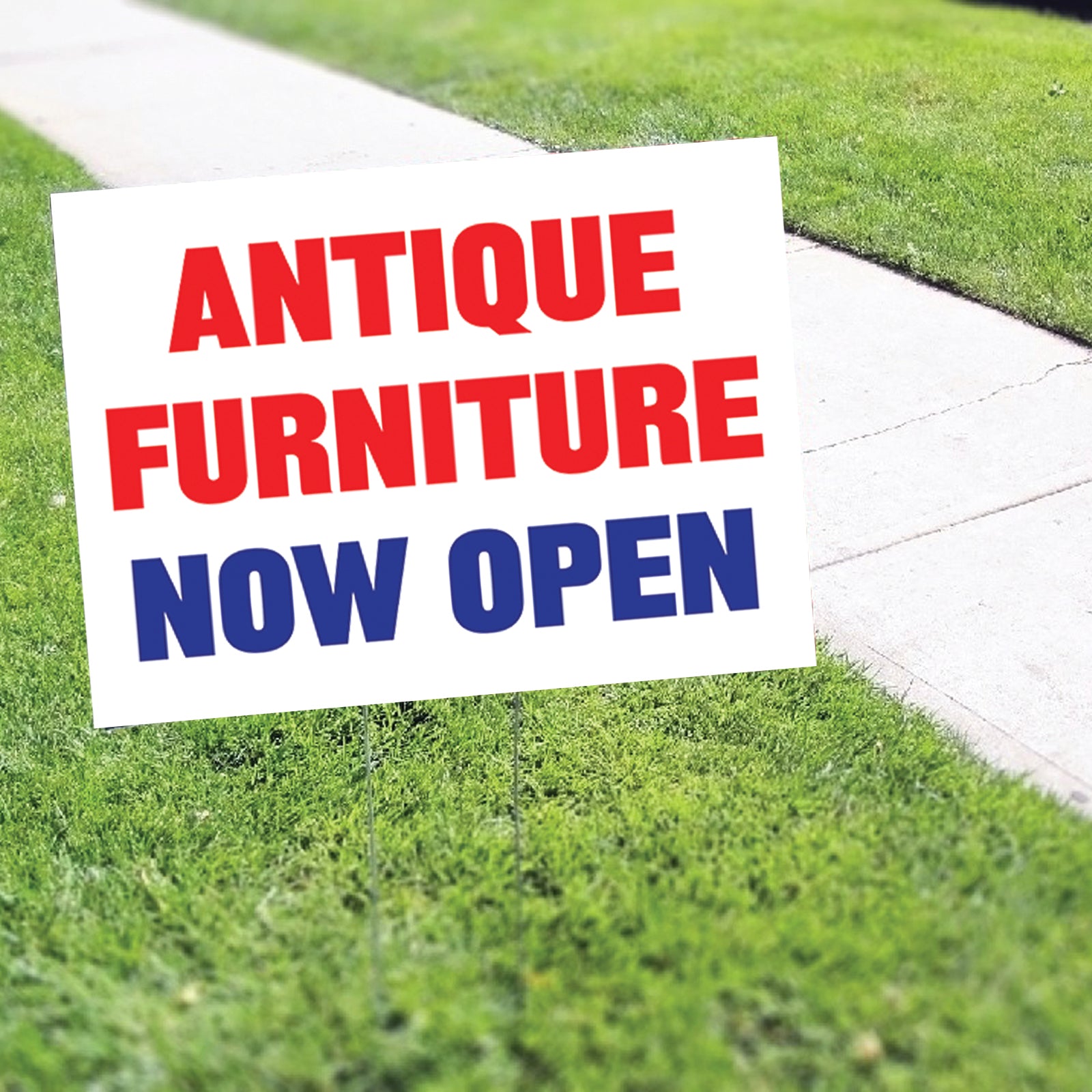 Antique Furniture Now Open Coroplast Yard Sign - Sign Fever