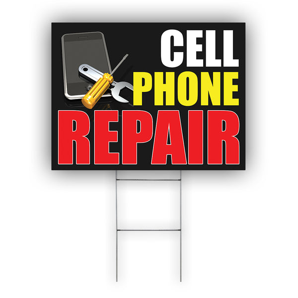 Cell Phone Repair Coroplast Yard Sign - Sign Fever