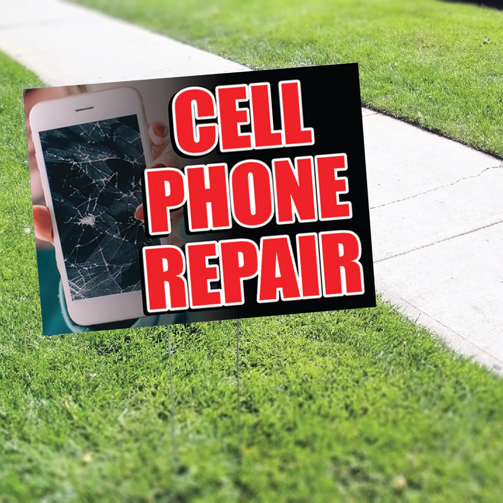 Cell Phone Repair Coroplast Yard Sign – Sign Fever