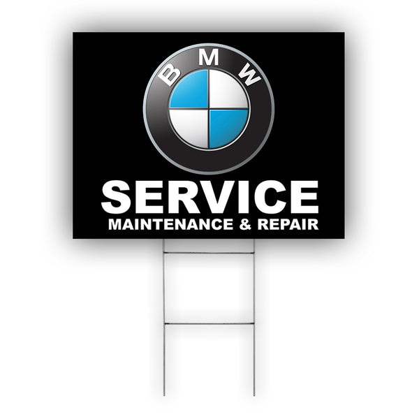 BMW Service Maintenance & Repair Coroplast Yard Sign - Sign Fever