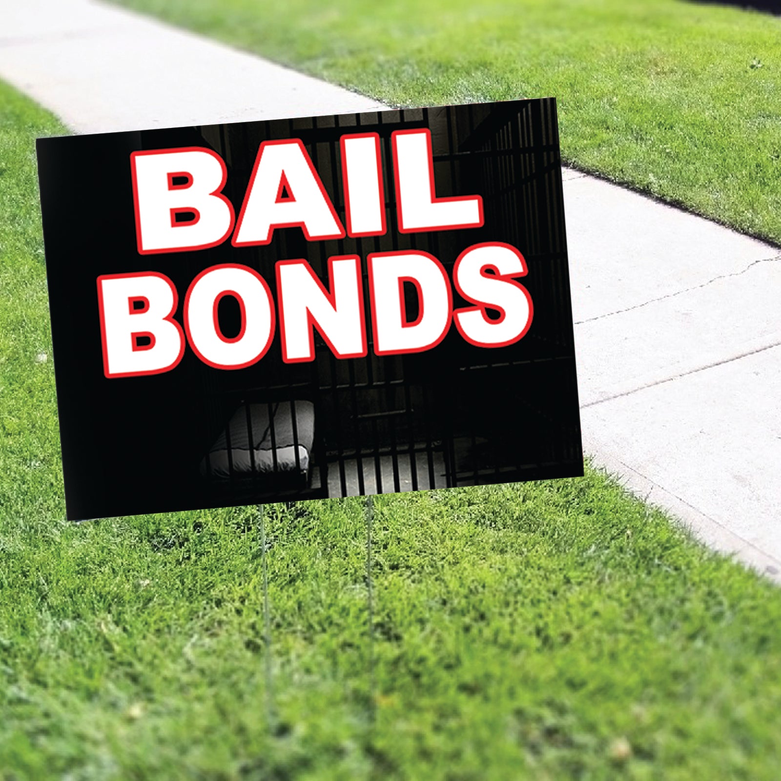 Bail Bonds Coroplast Yard Sign - Sign Fever