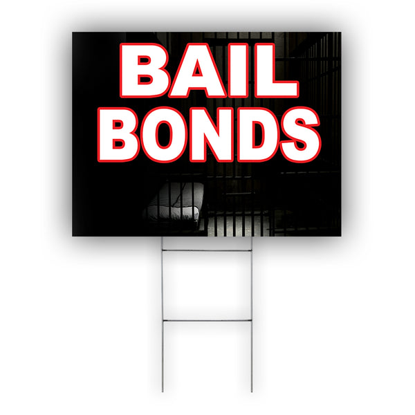 Bail Bonds Coroplast Yard Sign - Sign Fever