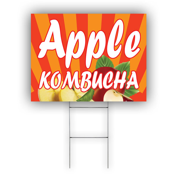 Apple Kombucha Coroplast Yard Sign - Sign Fever