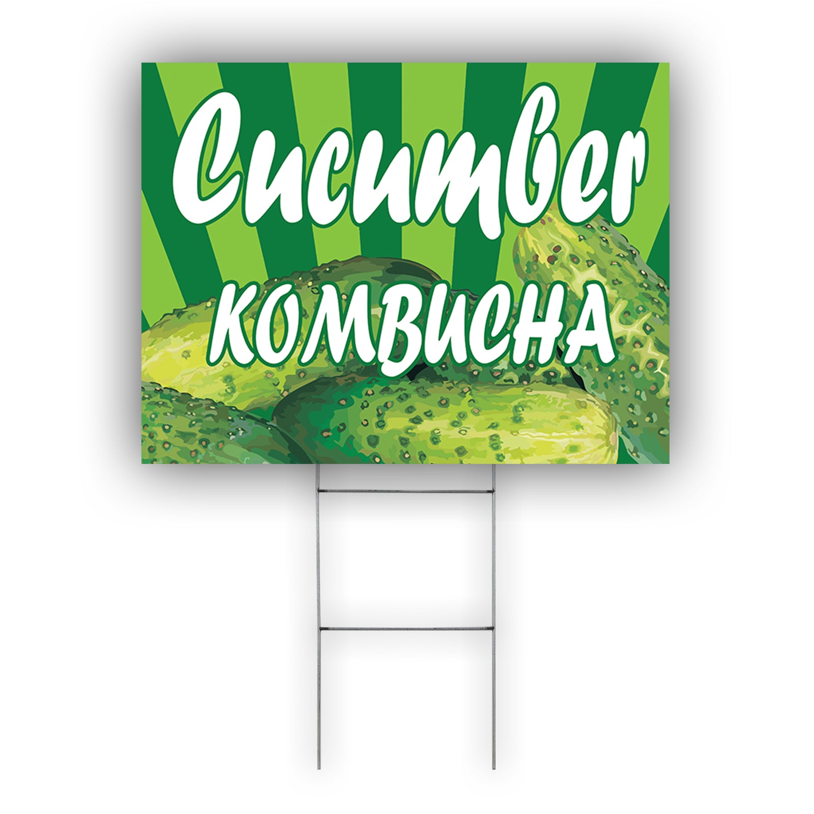 Cucumber Kombucha Coroplast Yard Sign - Sign Fever