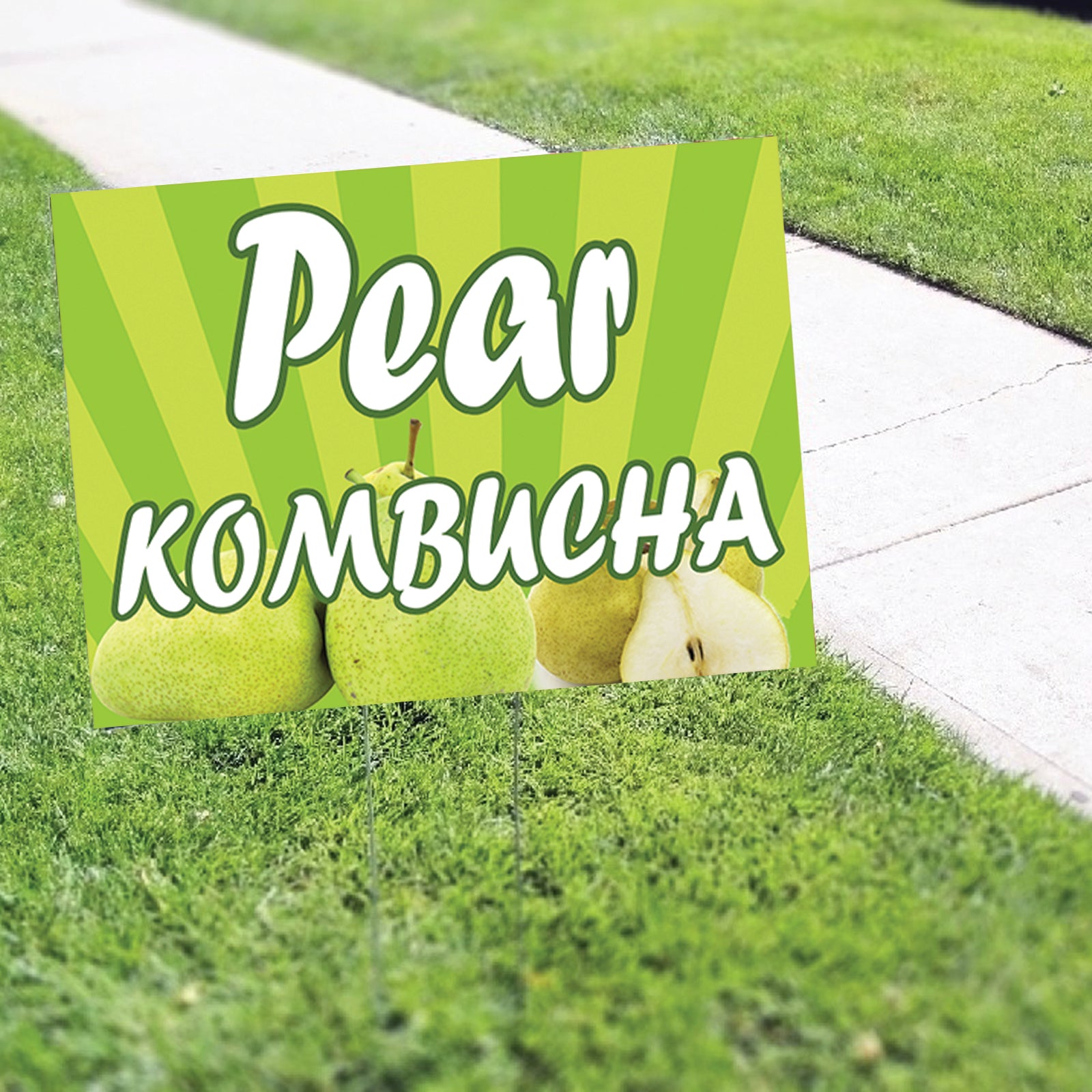 Pear Kombucha Coroplast Yard Sign – Sign Fever