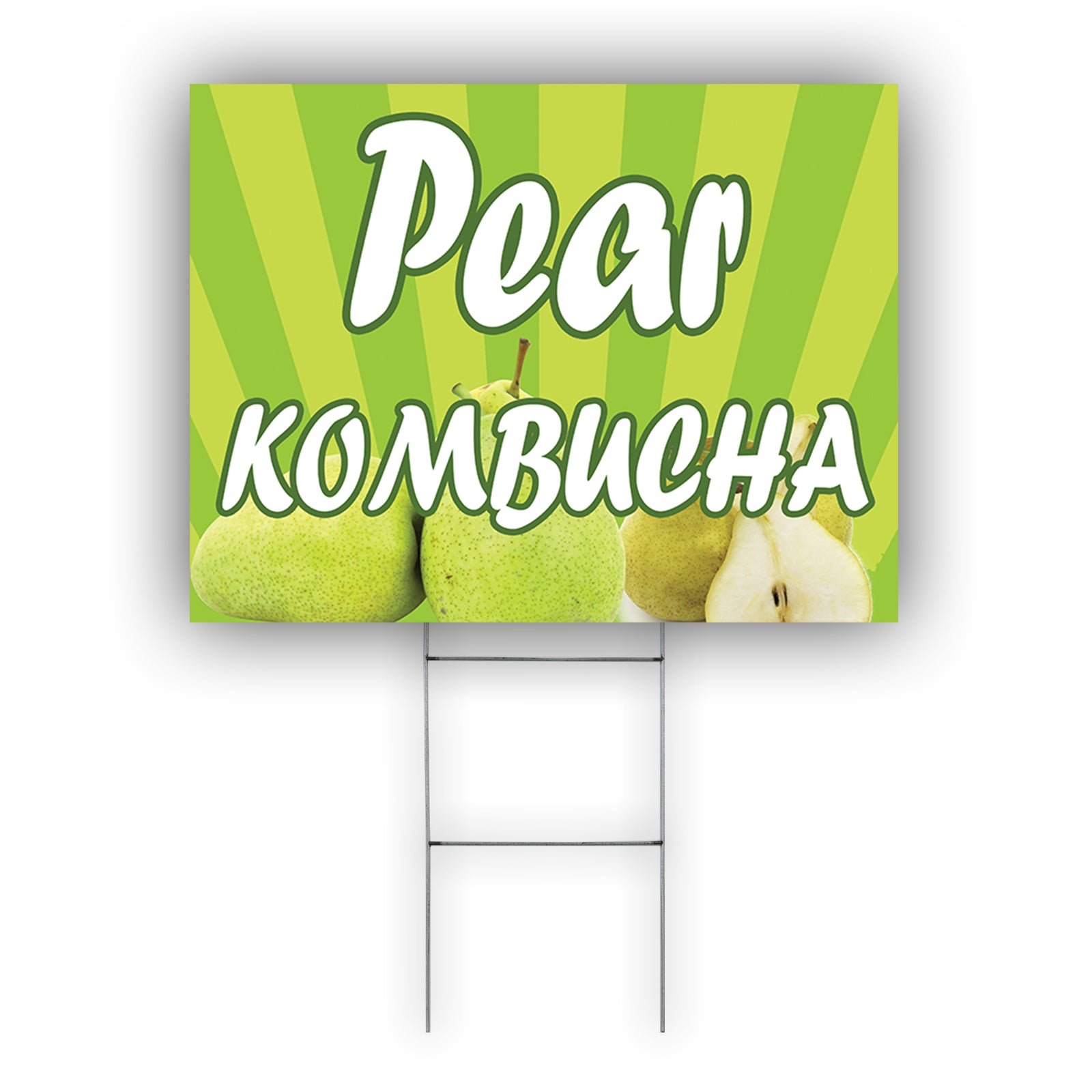 Pear Kombucha Coroplast Yard Sign - Sign Fever