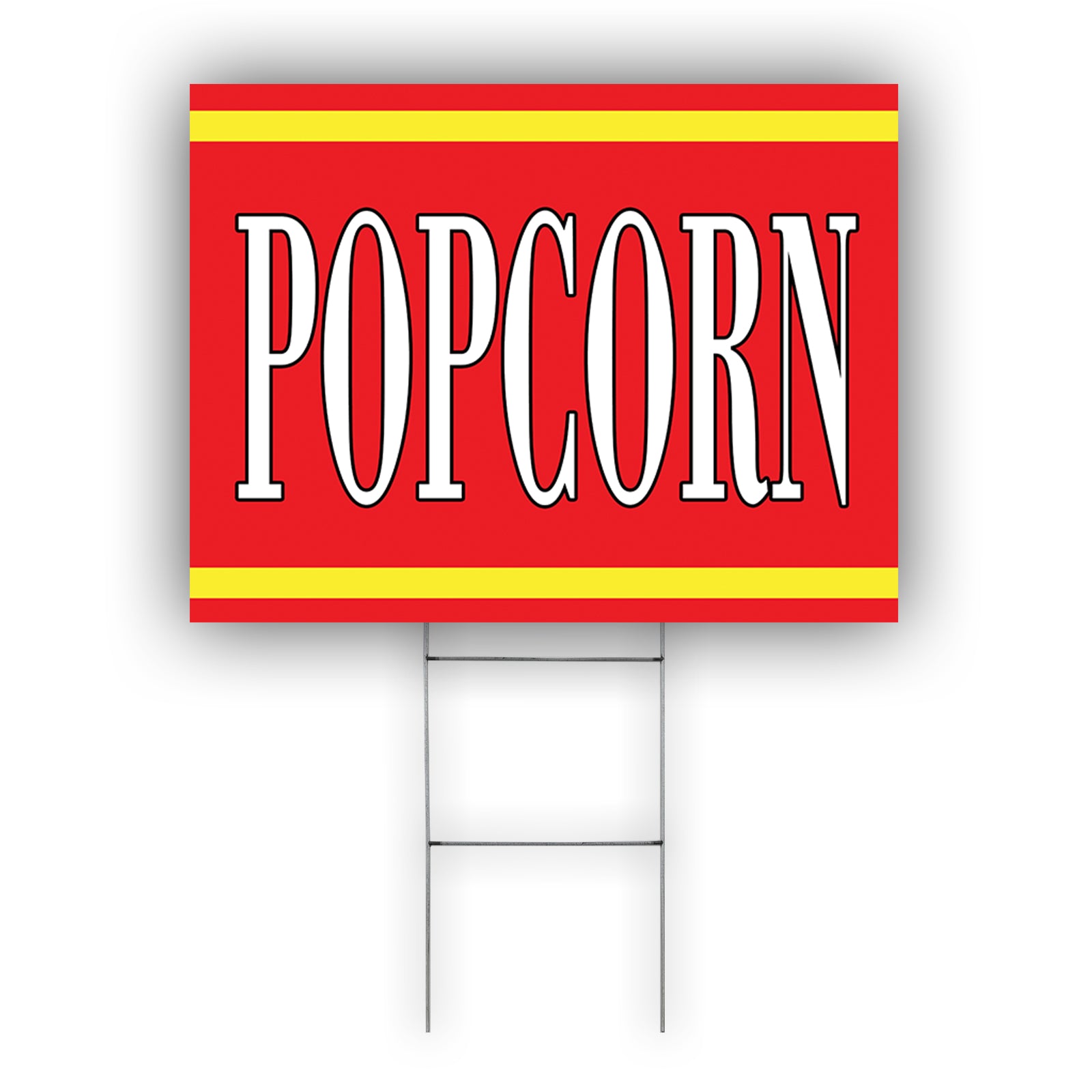 Hot Popcorn Coroplast Yard Sign - Sign Fever
