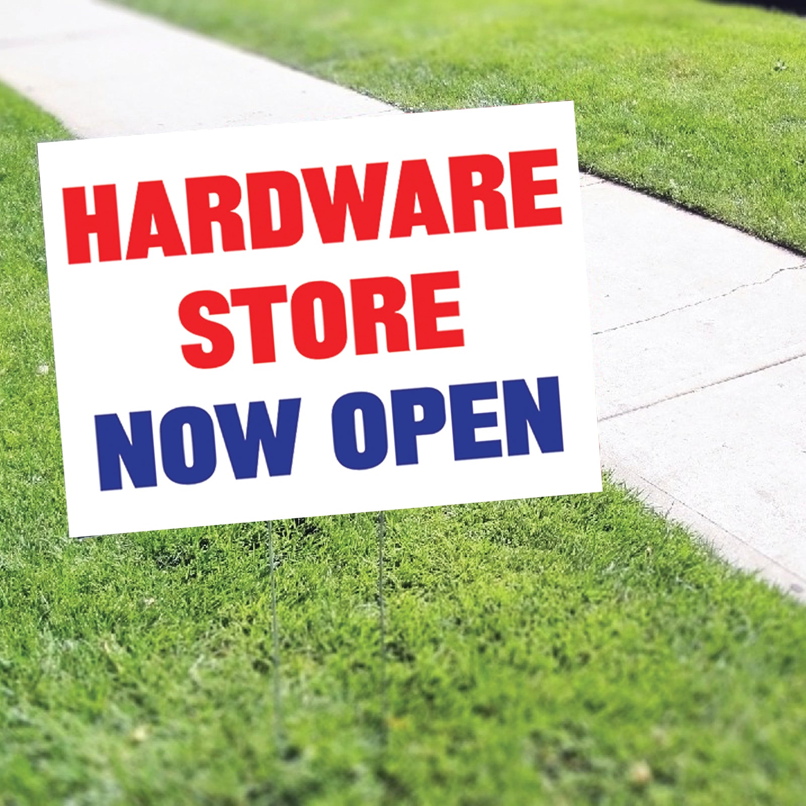 Hardware Store Now Open Coroplast Yard Sign – Sign Fever