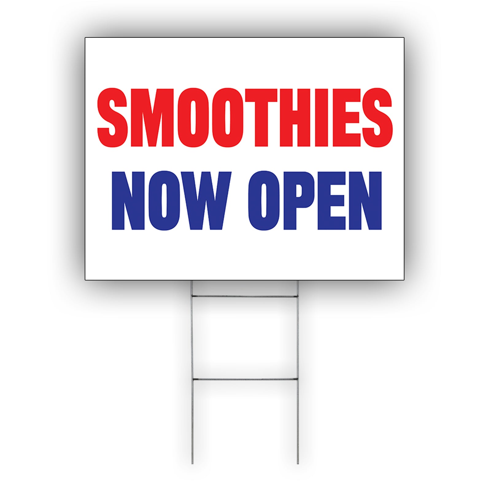 Smoothies Now Open Coroplast Yard Sign - Sign Fever