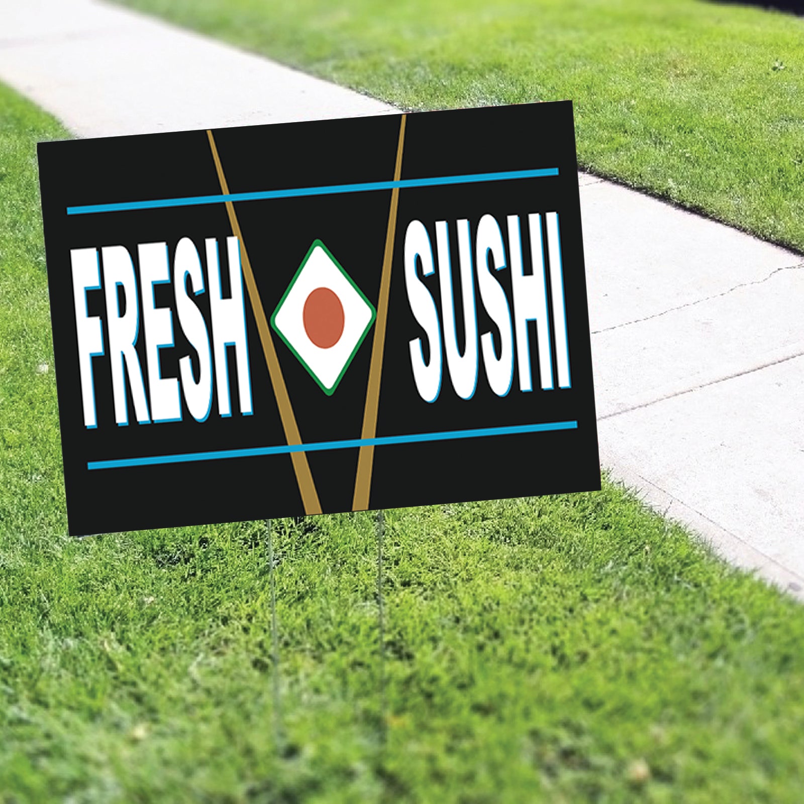 Fresh Sushi Coroplast Yard Sign – Sign Fever