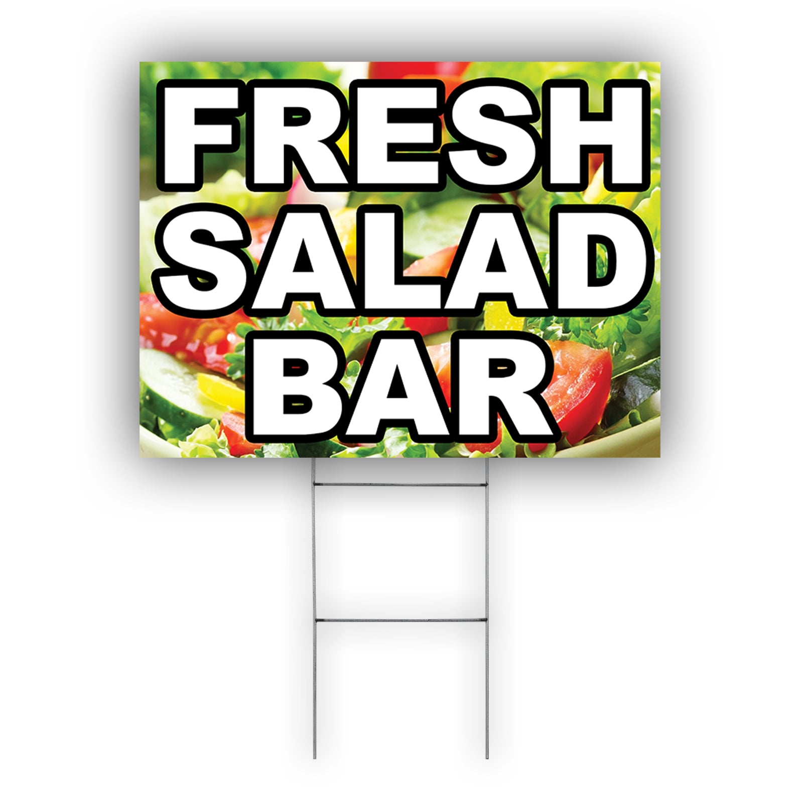 Fresh Salad Bar Coroplast Yard Sign - Sign Fever