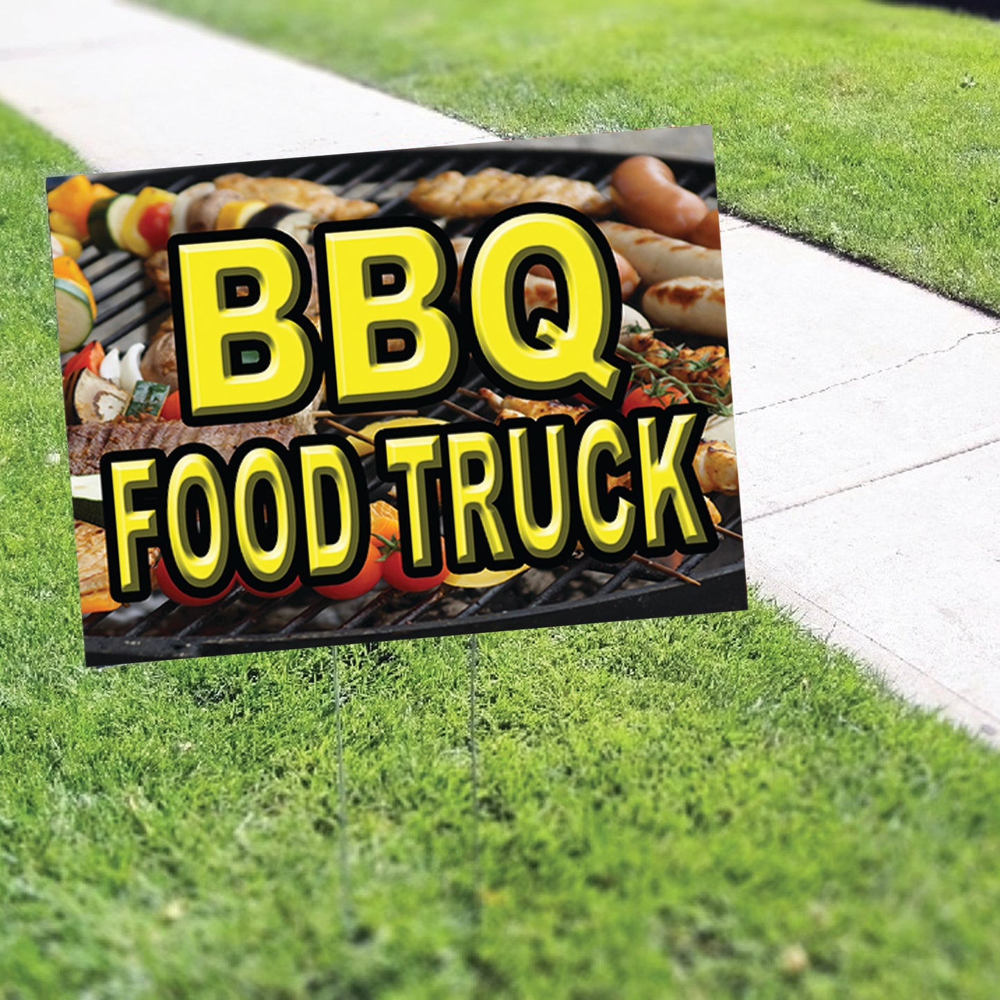 BBQ Food Truck Coroplast Yard Sign – Sign Fever
