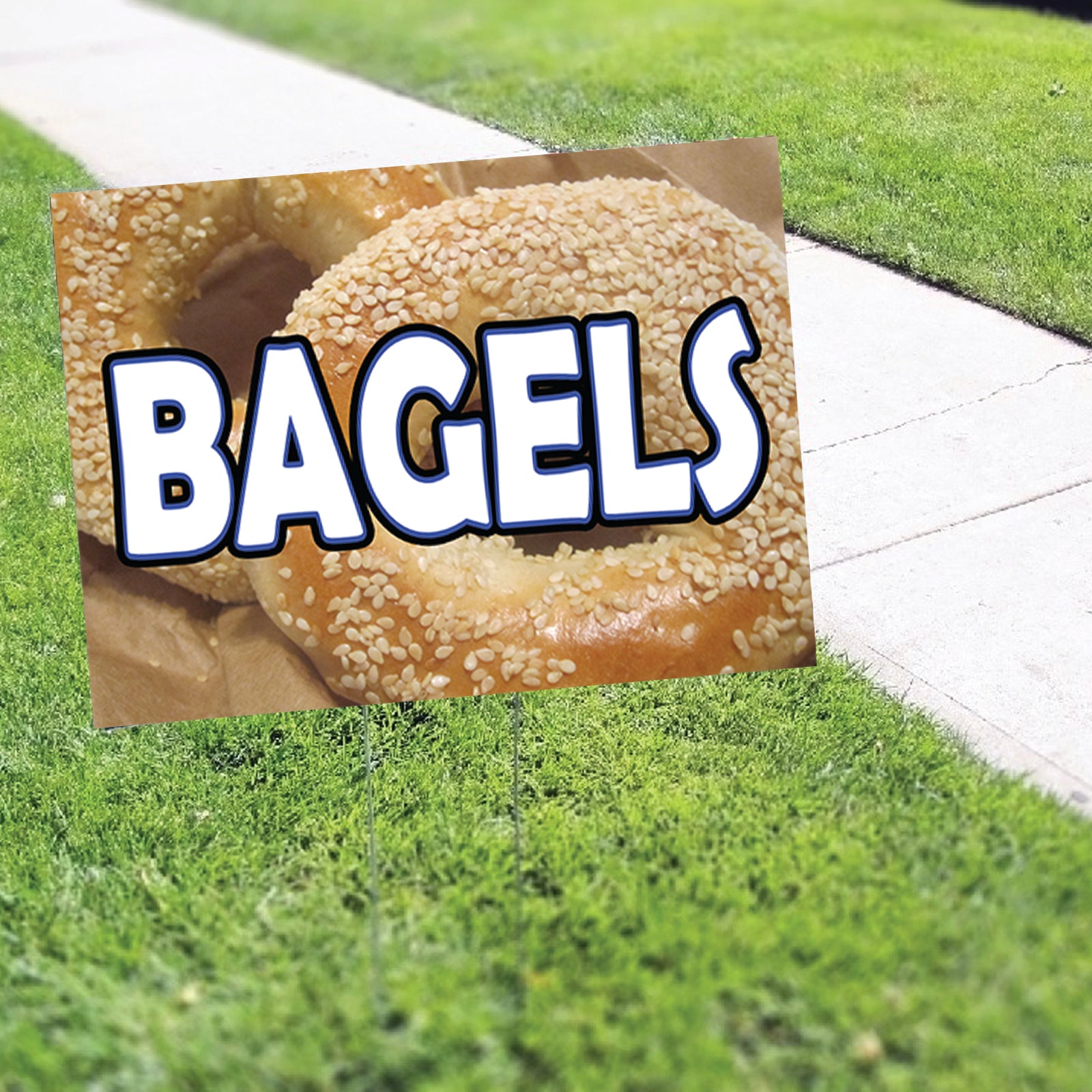 Bagels Coroplast Yard Sign – Sign Fever