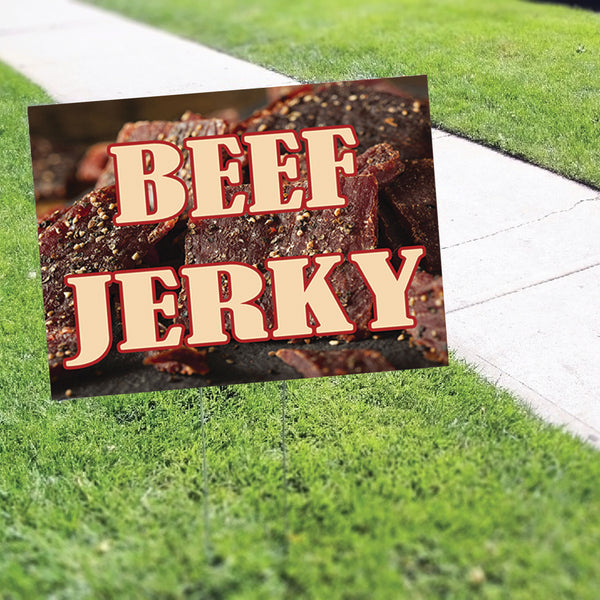 Beef Jerky Coroplast Yard Sign - Sign Fever