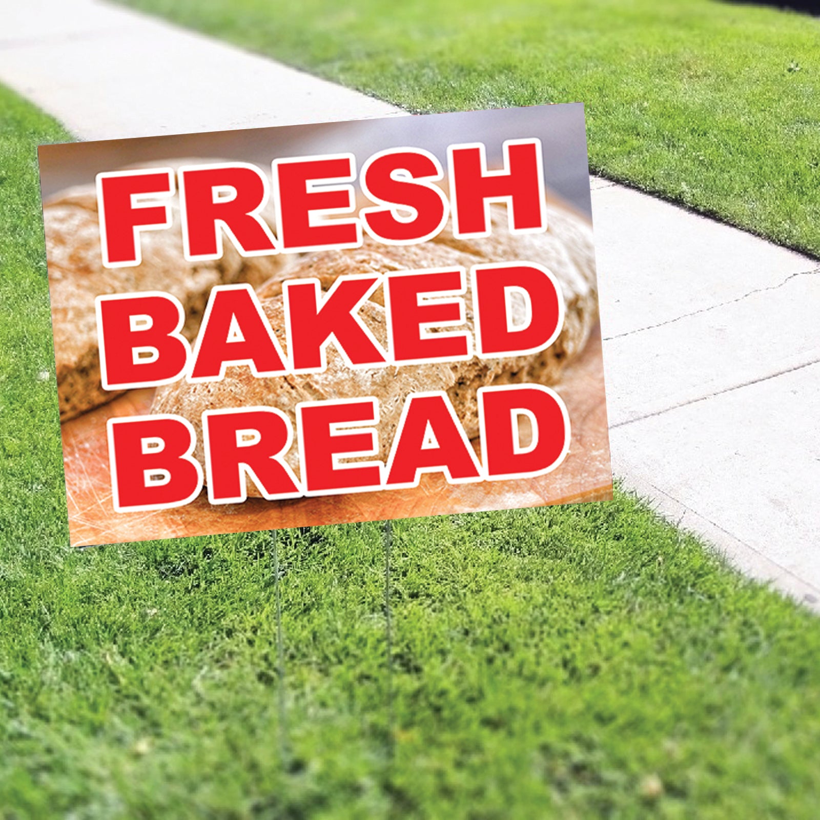 Fresh Baked Bread Coroplast Yard Sign - Sign Fever