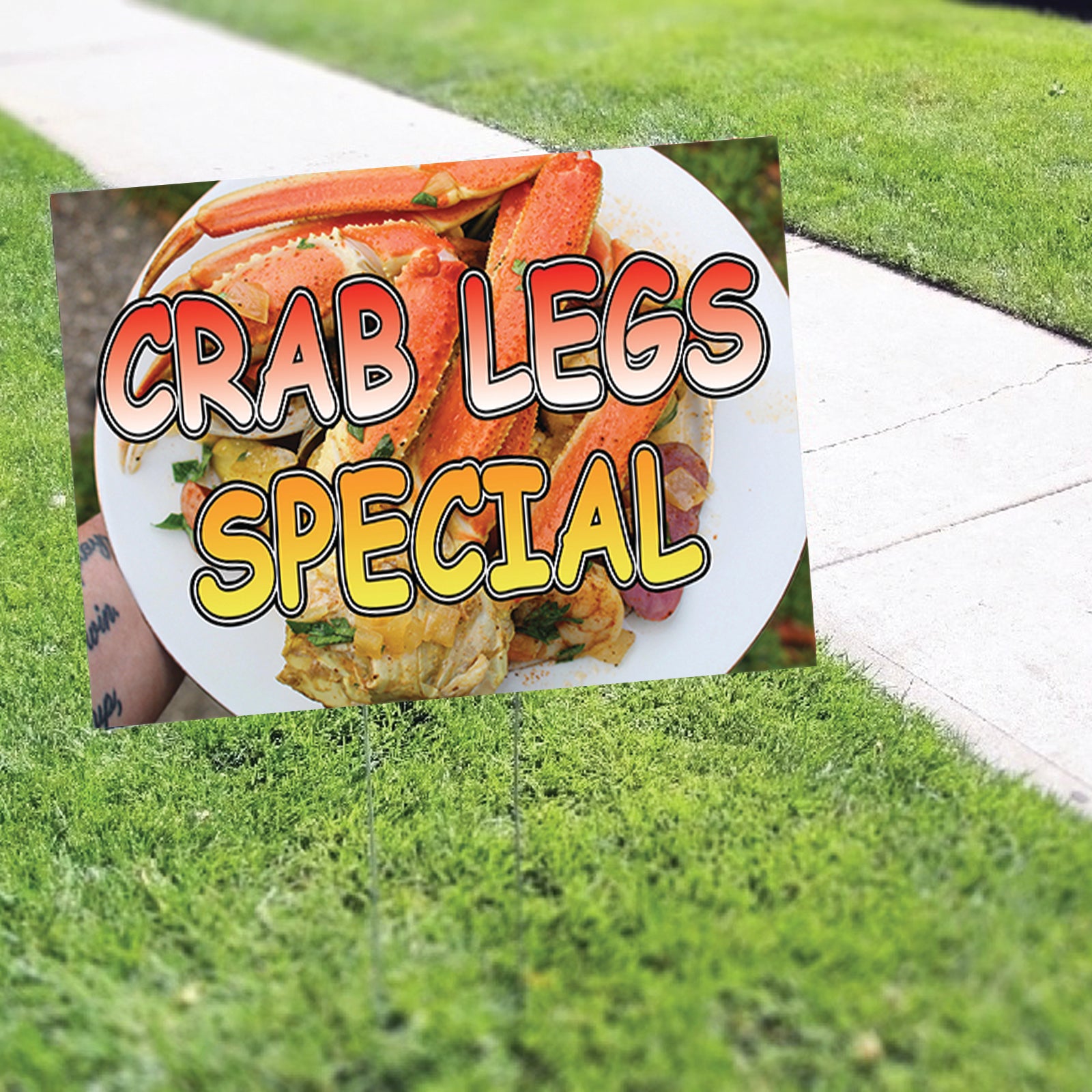 Crab Legs Special Coroplast Yard Sign - Sign Fever