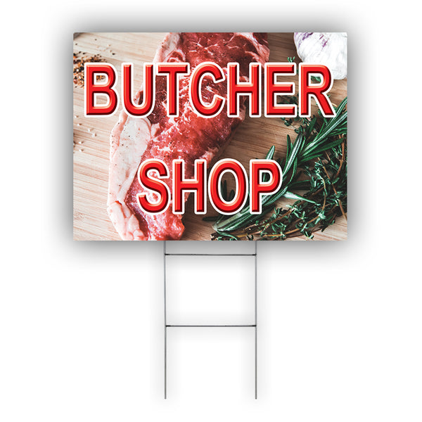 Butcher Shop Coroplast Yard Sign - Sign Fever