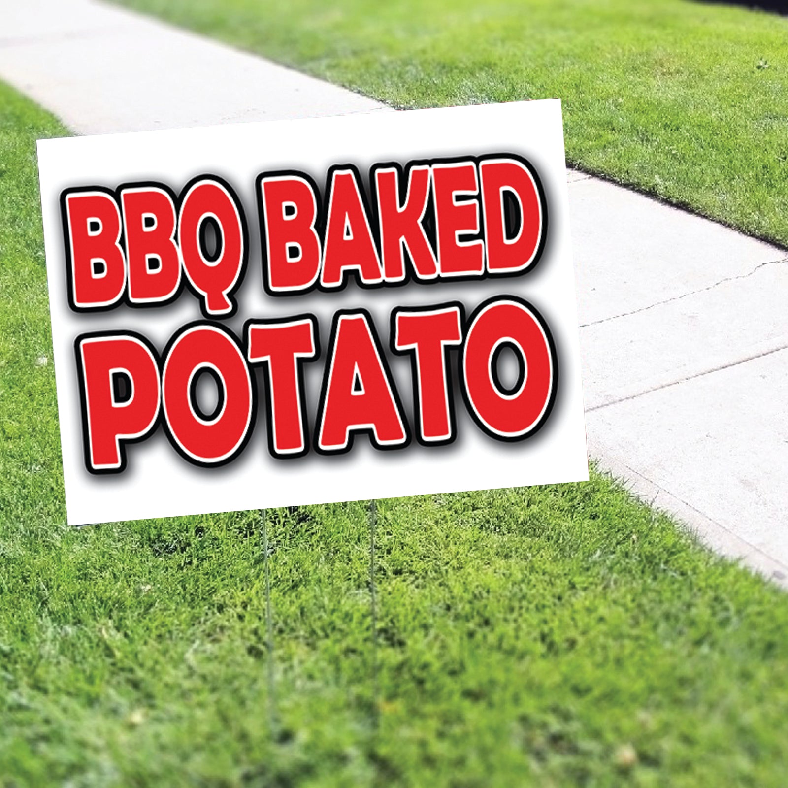 BBQ Baked Potato Coroplast Yard Sign - Sign Fever