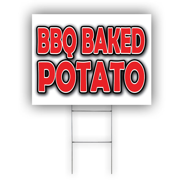 BBQ Baked Potato Coroplast Yard Sign - Sign Fever