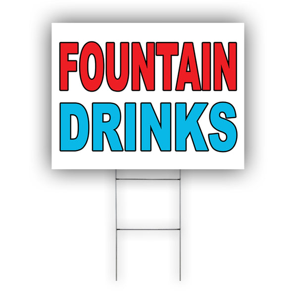 Fountain Drinks Coroplast Yard Sign - Sign Fever
