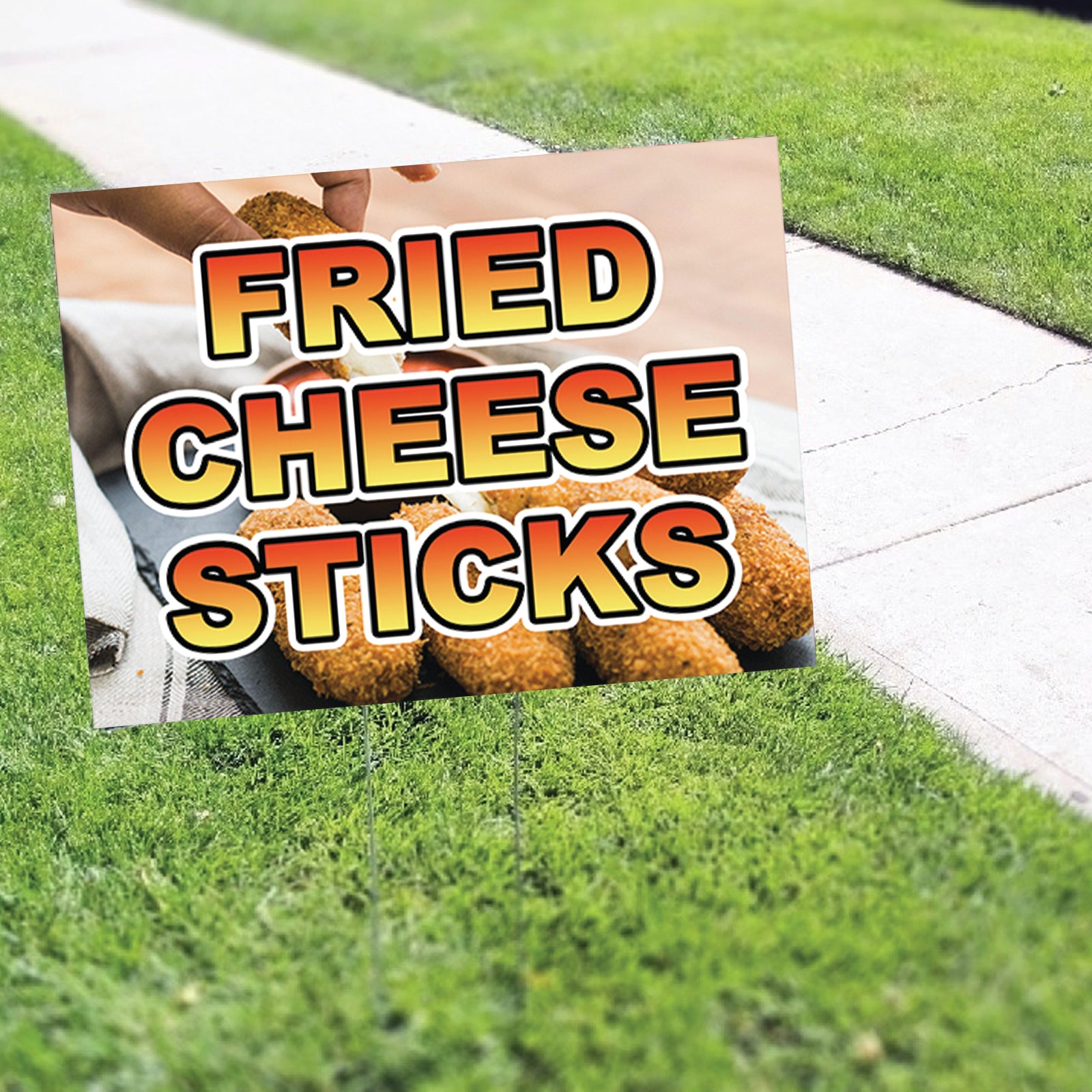 Fried Cheese Sticks Coroplast Yard Sign - Sign Fever