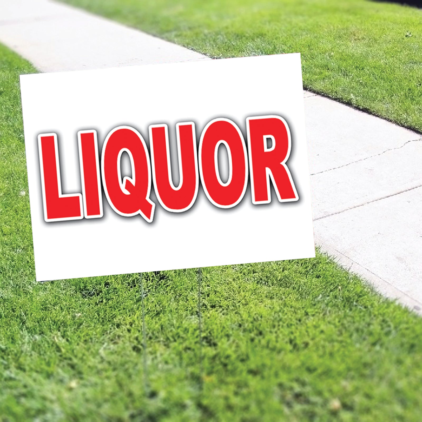 Liquor Coroplast Yard Sign - Sign Fever