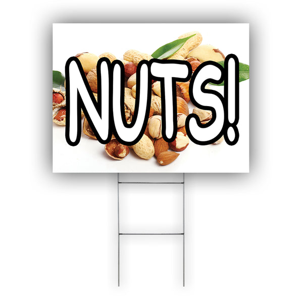 Nuts Coroplast Yard Sign - Sign Fever