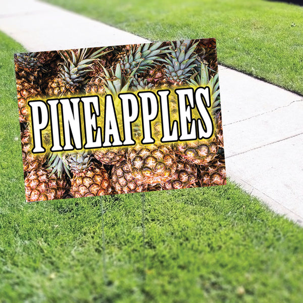 Pineapple Coroplast Yard Sign - Sign Fever