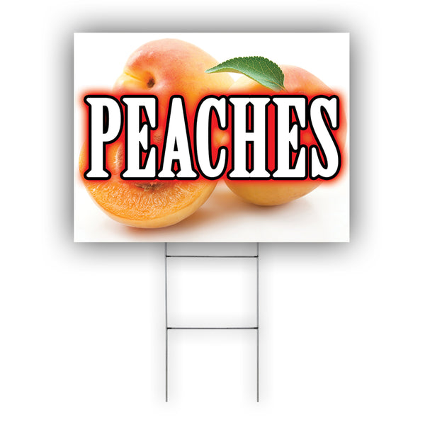 Peaches Coroplast Yard Sign - Sign Fever
