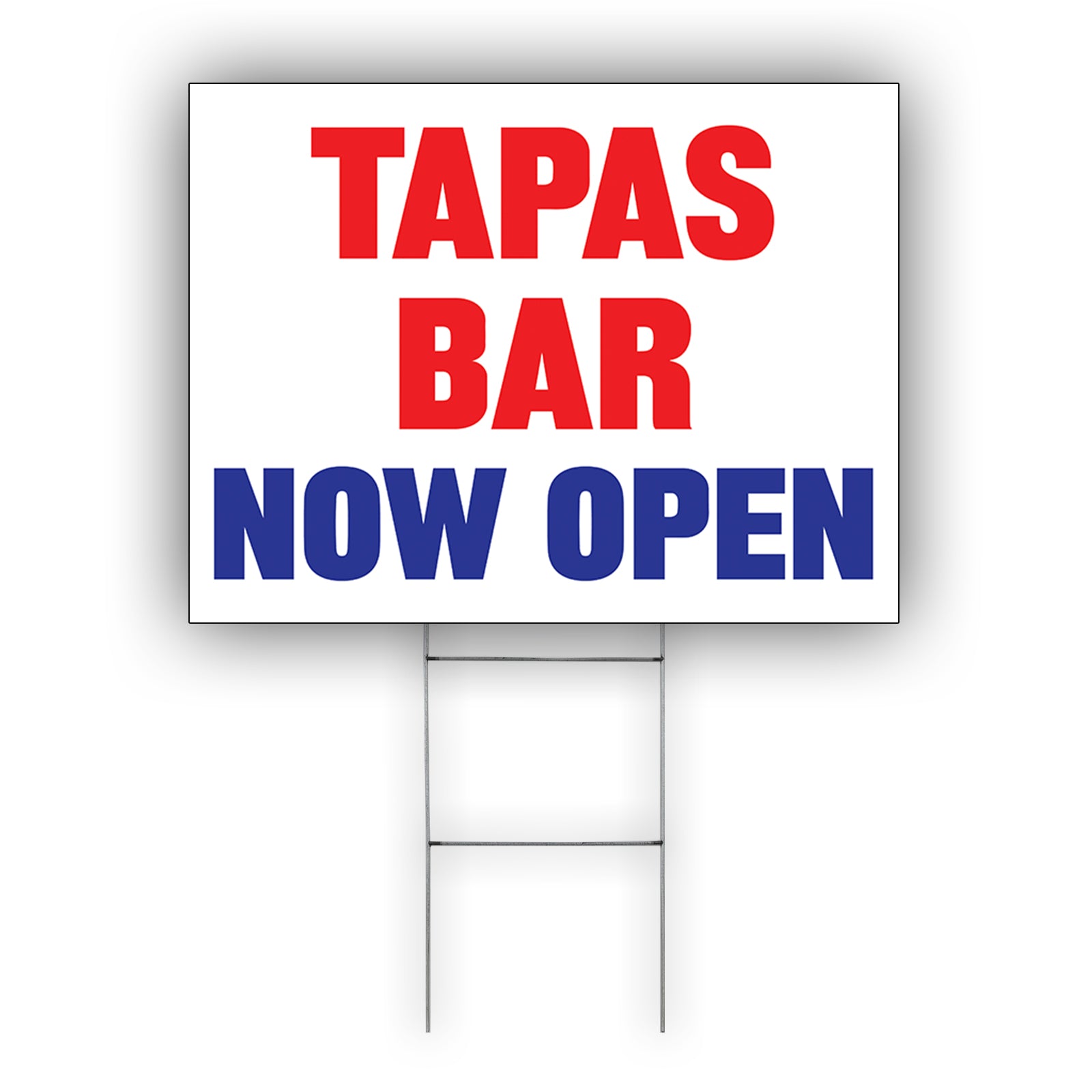 Tapas Bar Now Open Coroplast Yard Sign - Sign Fever