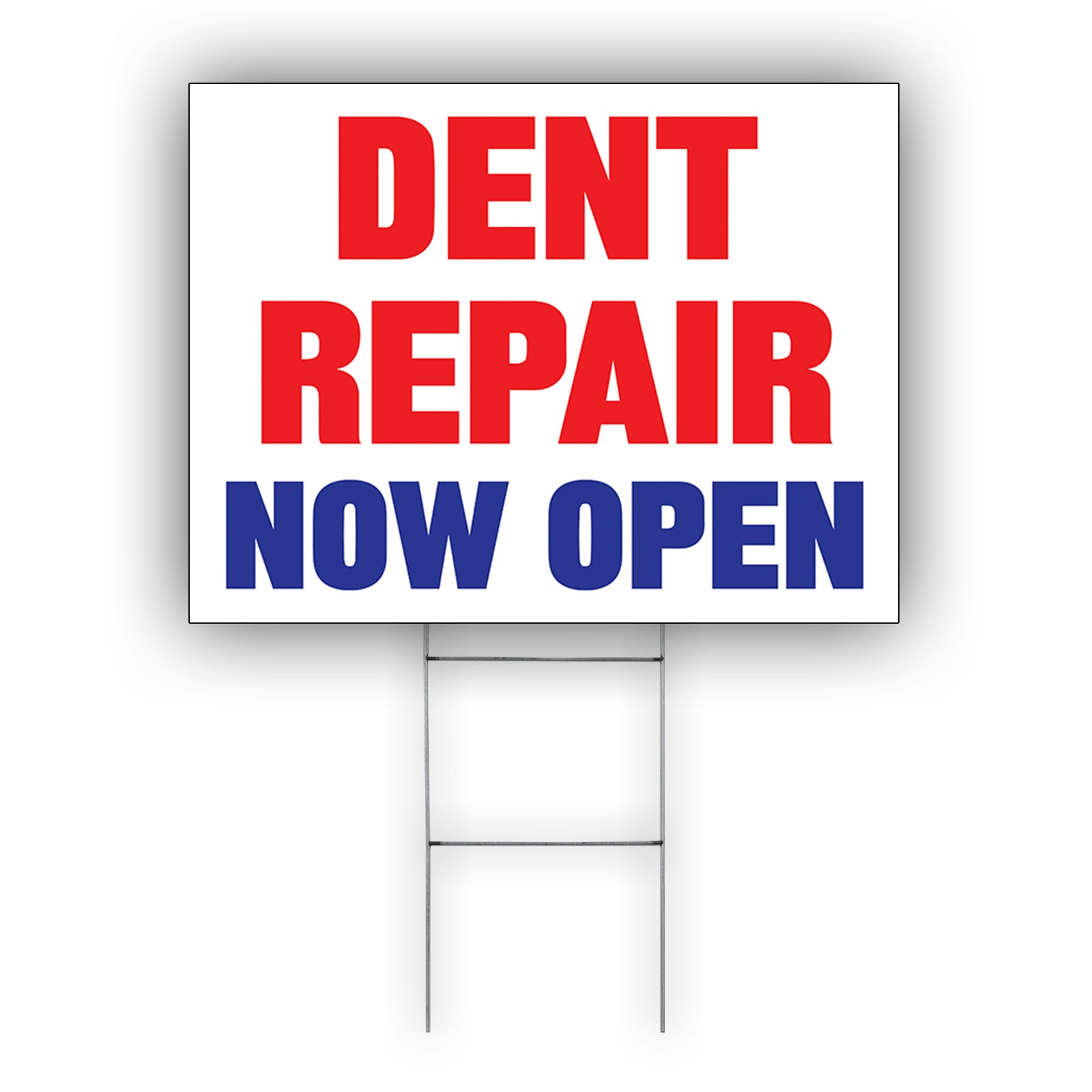 Dent Repair Now Open Coroplast Yard Sign - Sign Fever