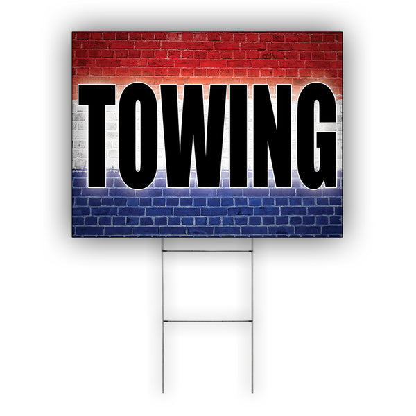 Towing Coroplast Yard Sign - Sign Fever