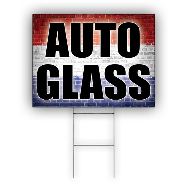 Auto Glass Coroplast Yard Sign - Sign Fever