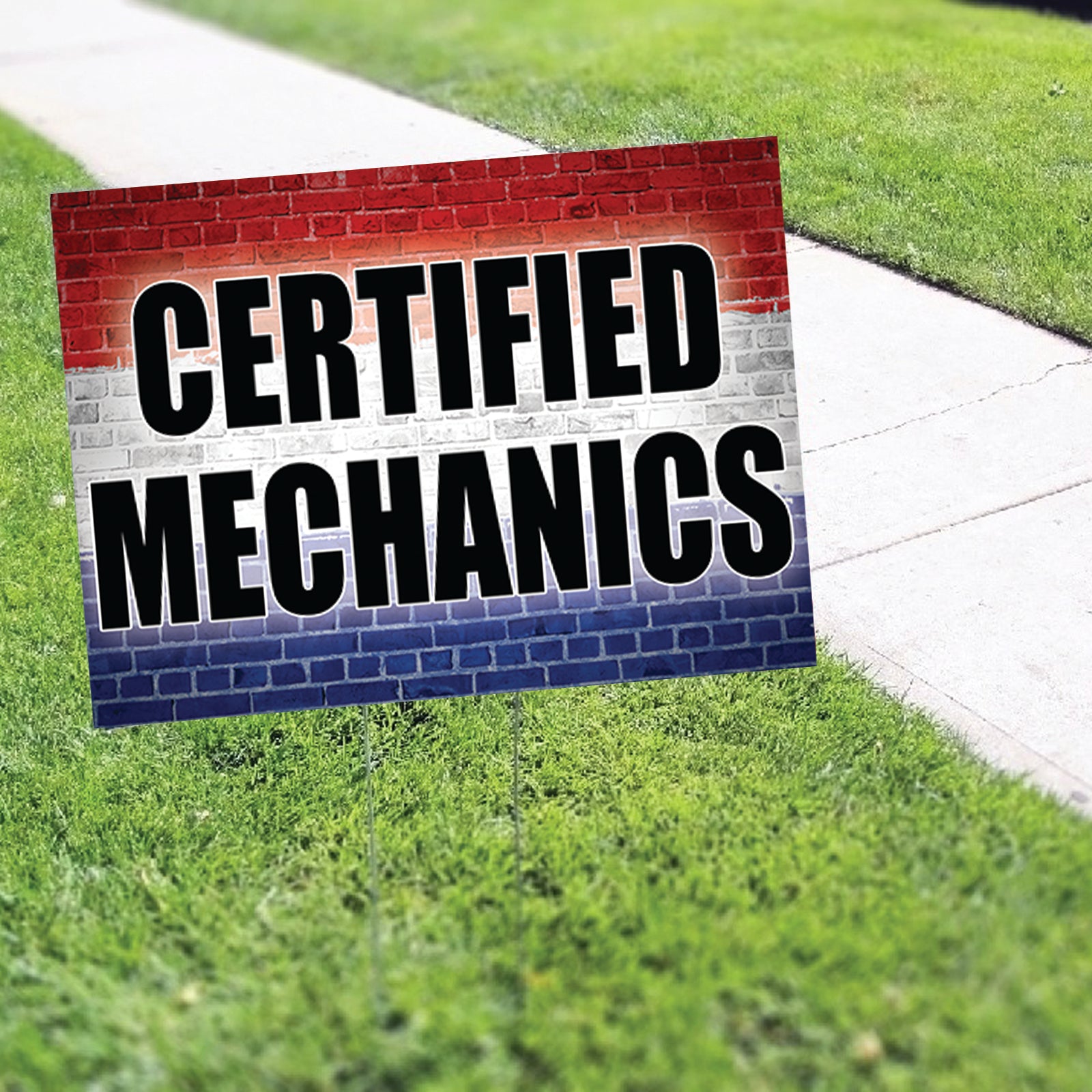 Certified Mechanic Coroplast Yard Sign - Sign Fever