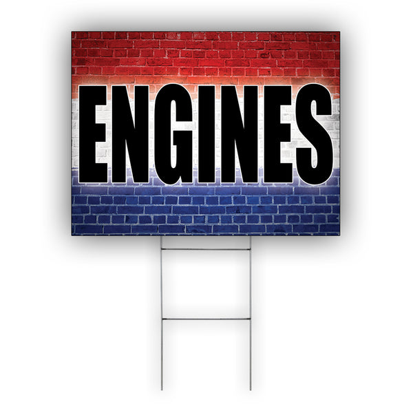 Engines Coroplast Yard Sign - Sign Fever