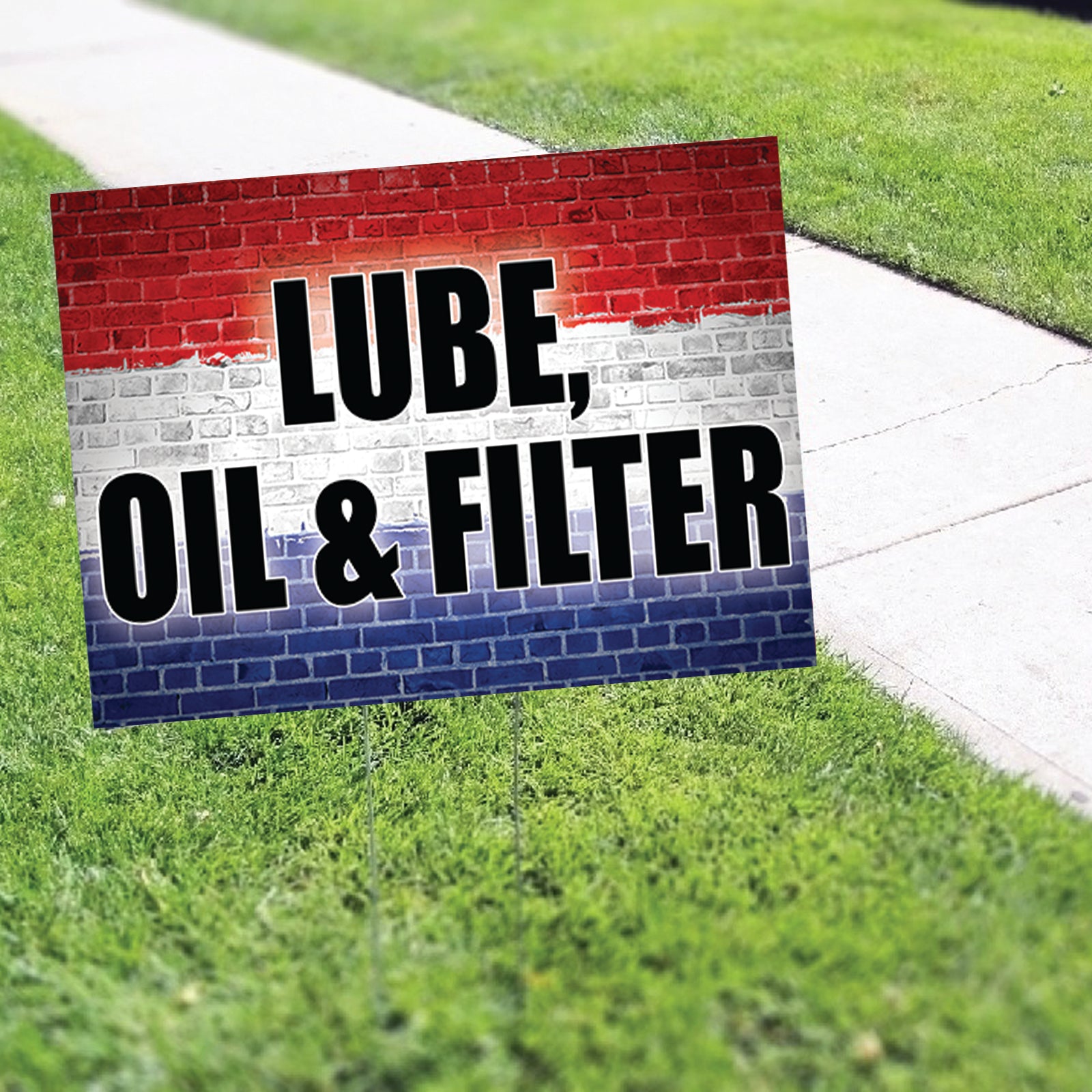 Lube oil And Filter Coroplast Yard Sign - Sign Fever