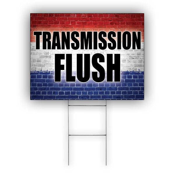 Transmission Flush Coroplast Yard Sign - Sign Fever