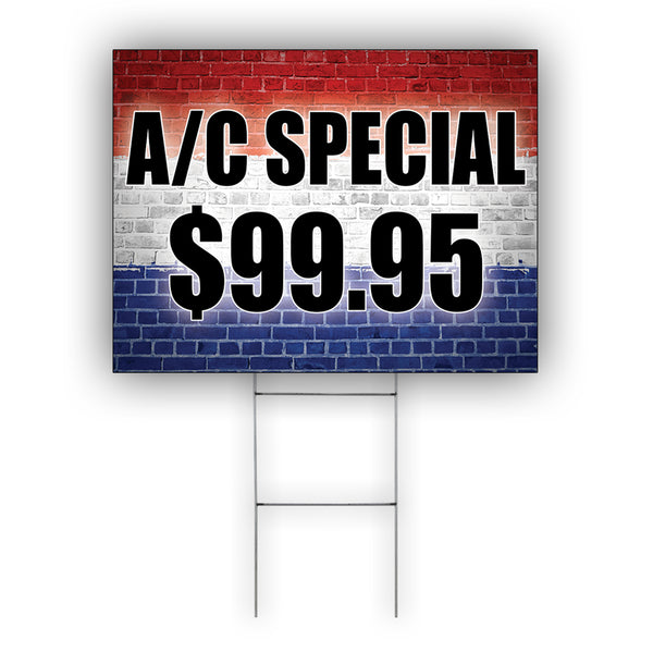 AC Special $99.95 Coroplast Yard Sign - Sign Fever