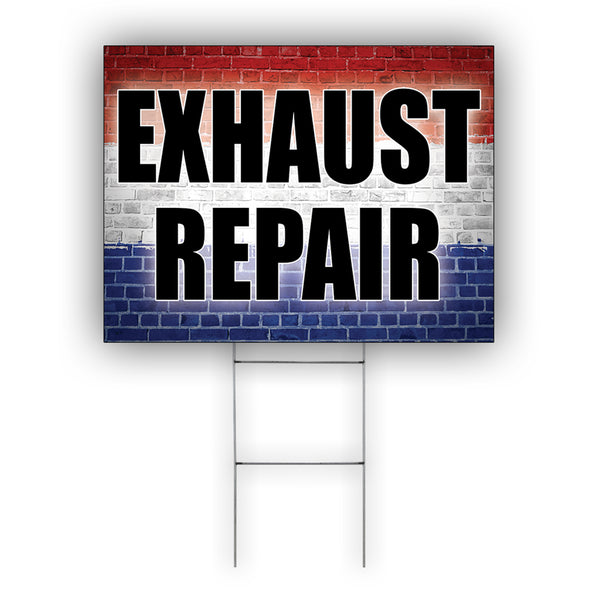 Exhaust Repair Coroplast Yard Sign - Sign Fever