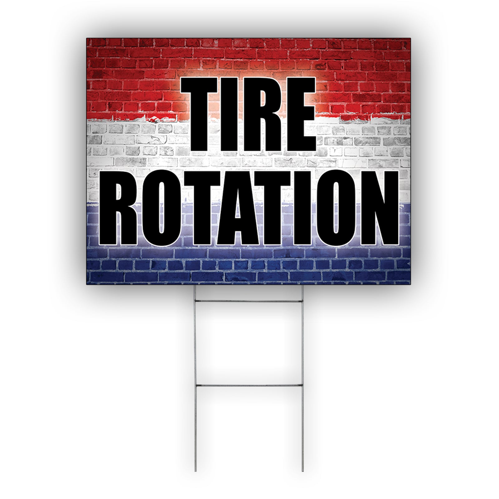 Tire Rotation Coroplast Yard Sign - Sign Fever